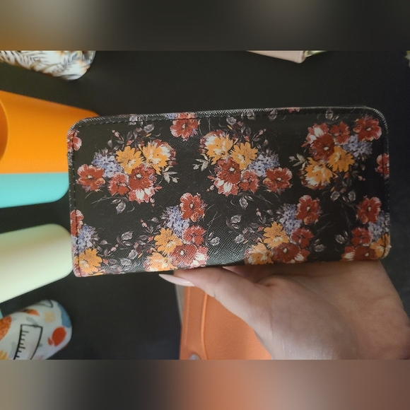 Bags | Medium Sized Floral Wallet | Poshmark
